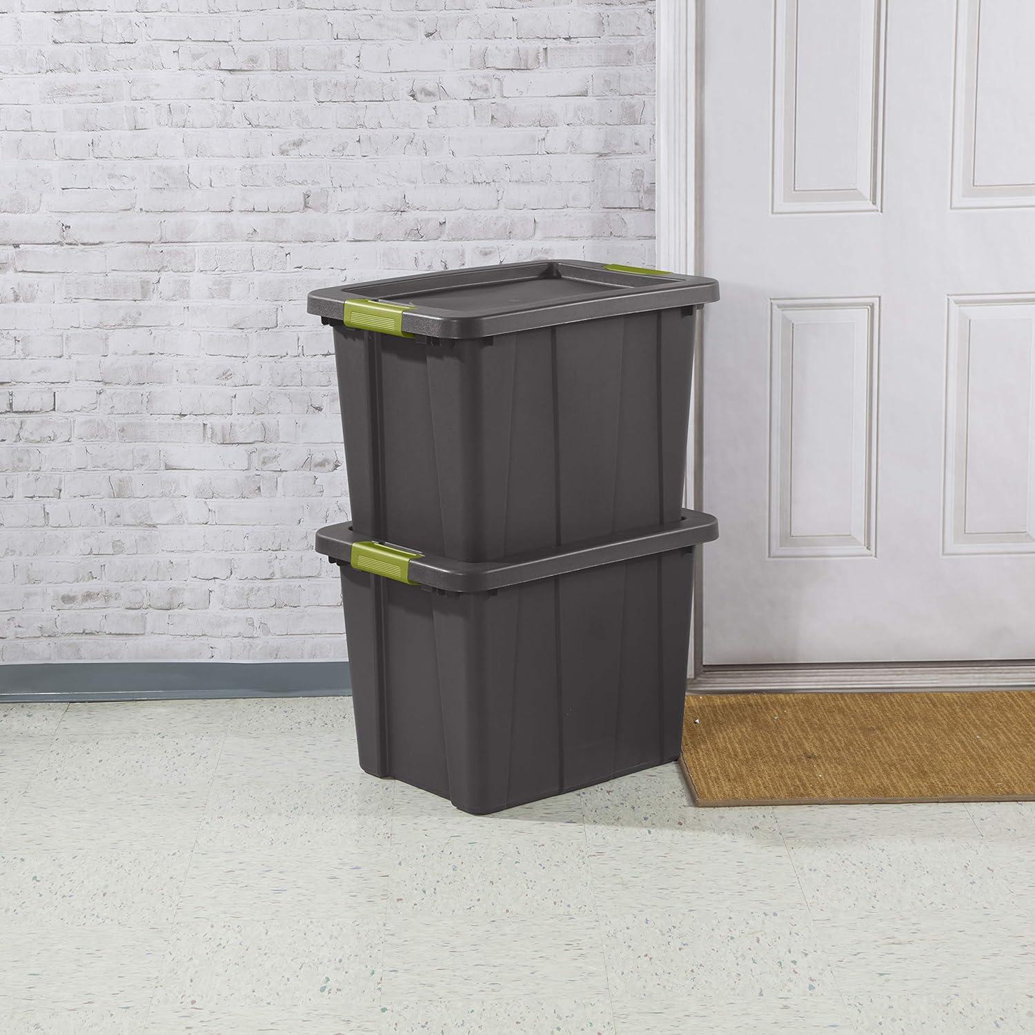Sterilite 18 Gal Latching Tuff1 Storage Tote, Stackable Bin with Latch ...