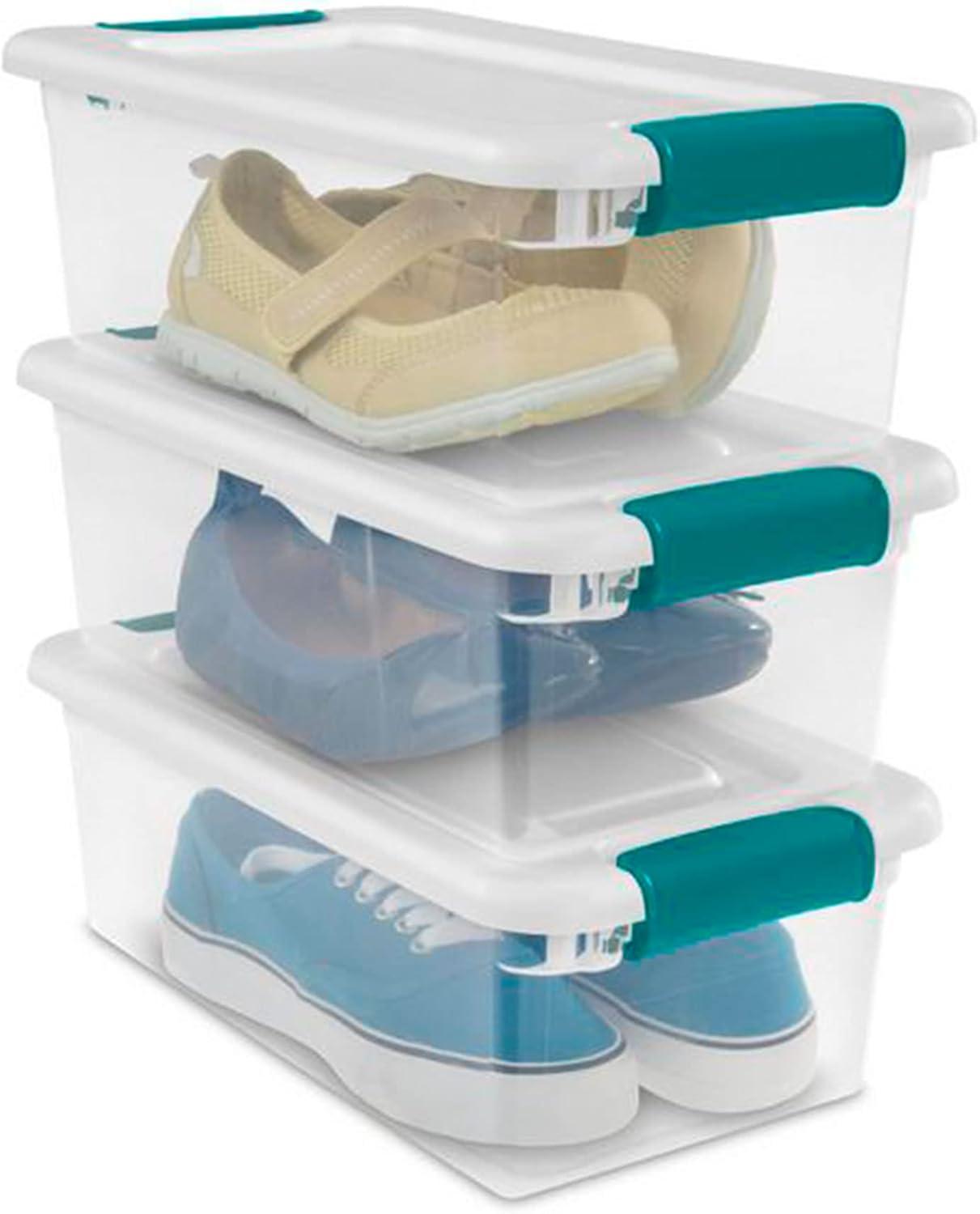 Sterilite 15 Qt Stackable Storage Box with Latching Lid, 12 Pack ...
